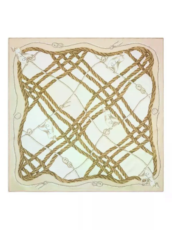 Burberry Knot-print Silk Scarf - White