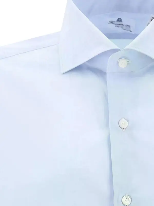 FINAMORE 1925 Spread-collar Shirt - Blue
