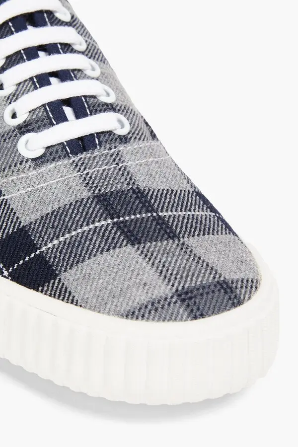 Thom Browne Heritage Checked Twill Sneakers