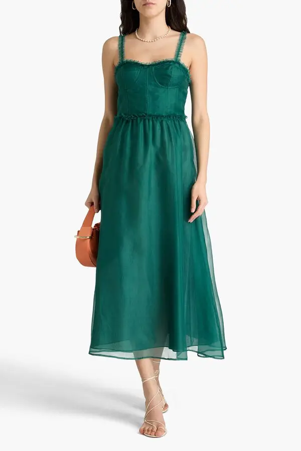 Ulla Johnson Gisele Ruffled Silk-organza Midi Dress
