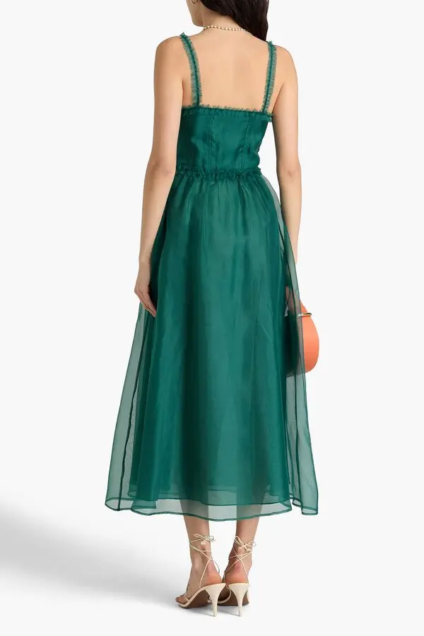 Ulla Johnson Gisele Ruffled Silk-organza Midi Dress