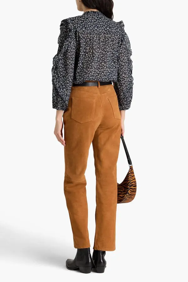 Ulla Johnson Lillian Floral-print Blouse - Midnight Blue