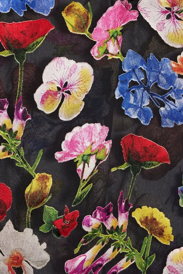 Alice + Olivia Floral-print Fil Coupé Chiffon Blouse