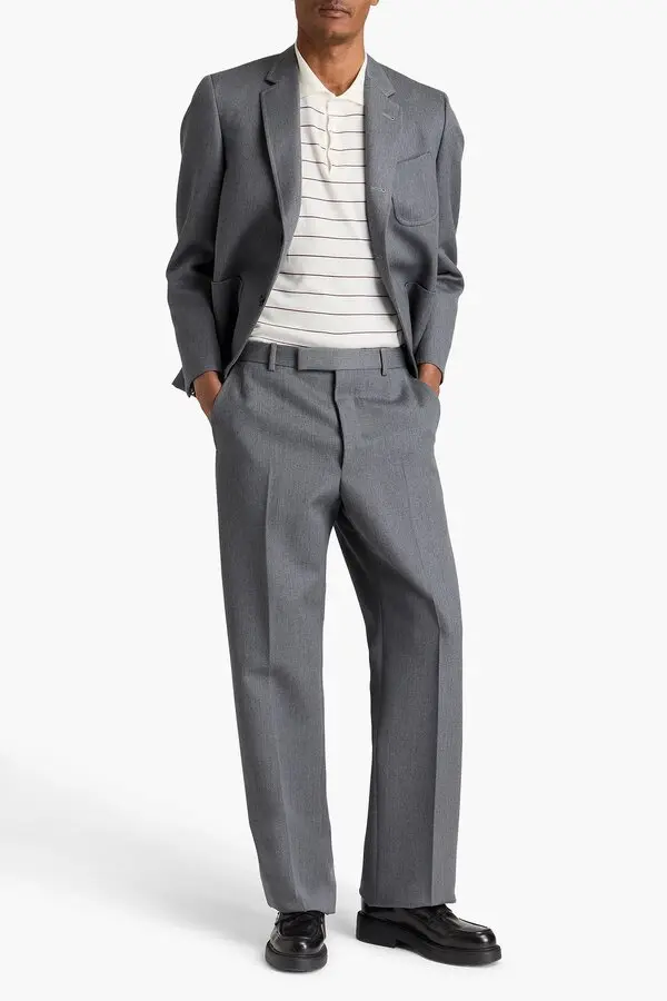 Thom Browne Wool-twill Pants - Gray