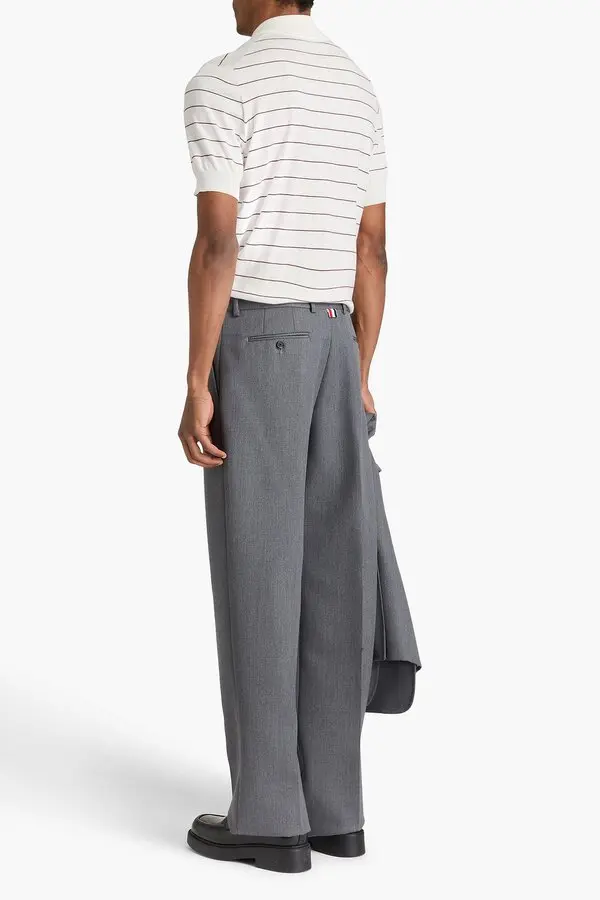Thom Browne Wool-twill Pants - Gray