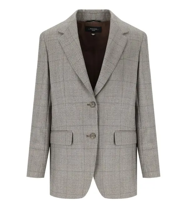 Max Mara Burgos Brown Single Breasted Blazer In Beige 6% Off