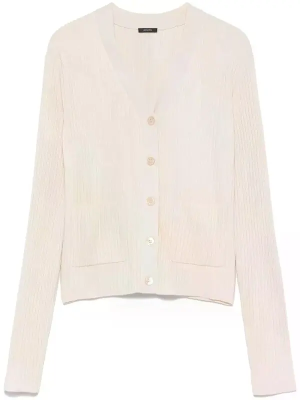JOSEPH Ribbed-knit Cardigan - Neutrals