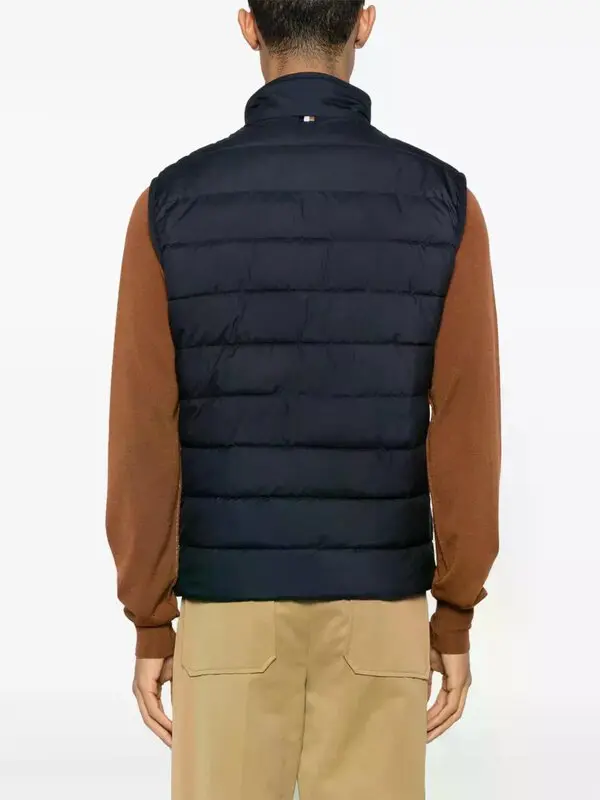 BOSS Logo Water-repellent Gilet - Blue