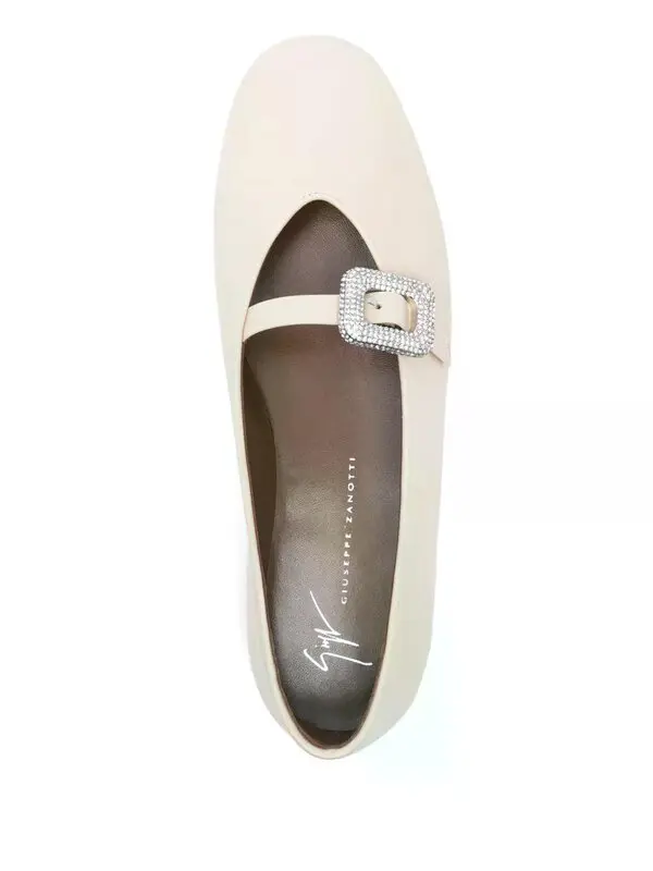 GIUSEPPE ZANOTTI Crystal-embellished Ballet Flats