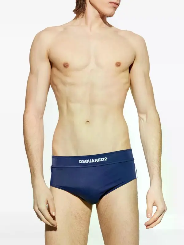 Dsquared2 Logo Embroidered Swim Trunks