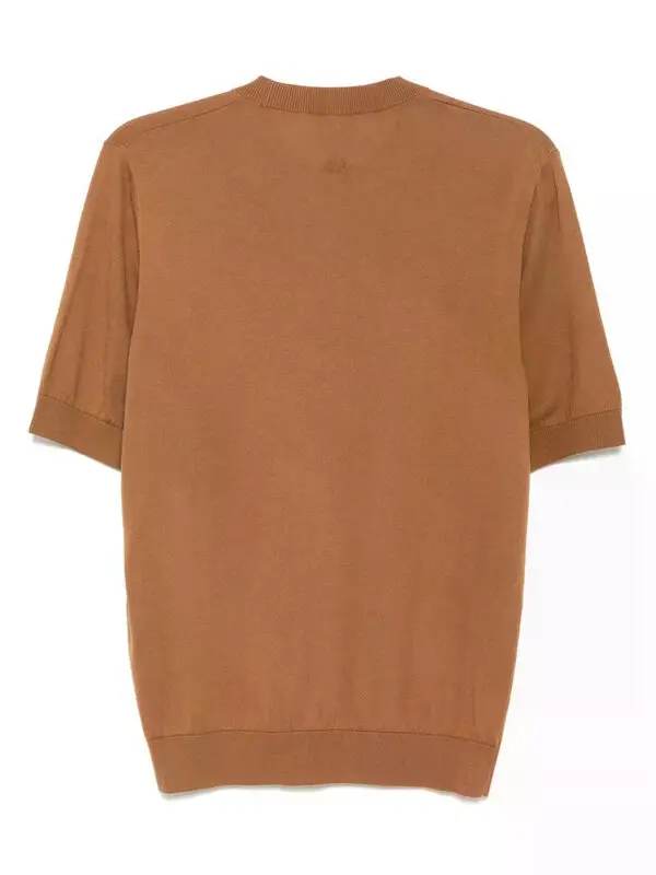 LARDINI Cotton T-shirt - Brown