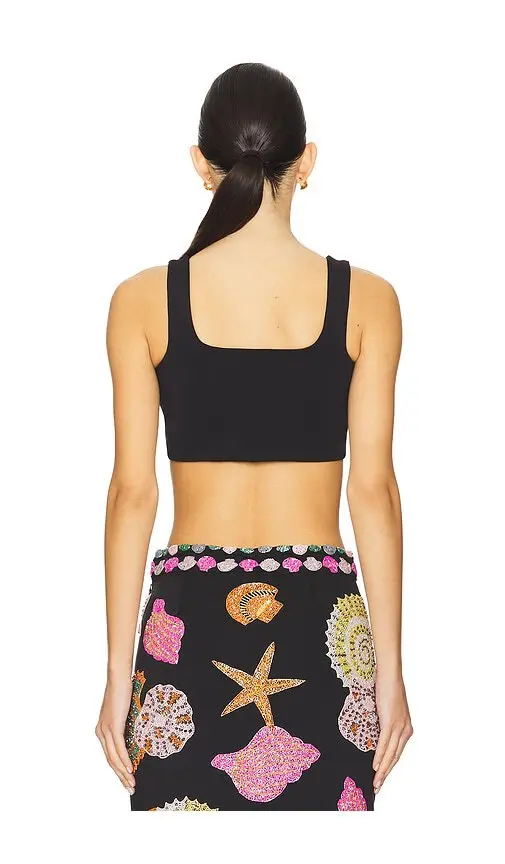 OCEANUS Hand Embellished Top - Black