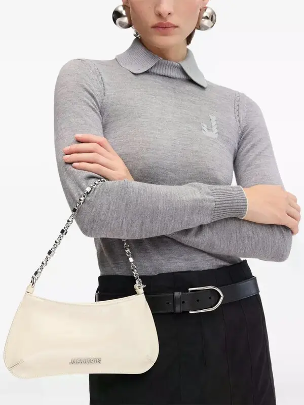 Jacquemus Le Petit Bisou Chaine Shoulder Bag - White