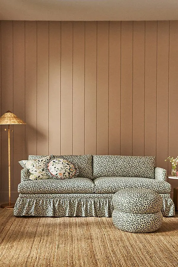 Anthropologie Bowen 83" Ruffle Sofa