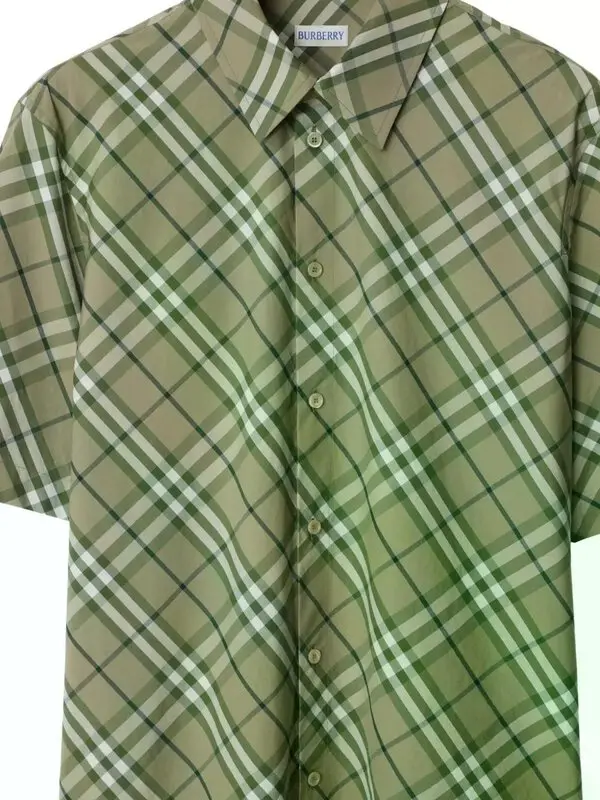 Burberry Check Cotton Shirt - Green