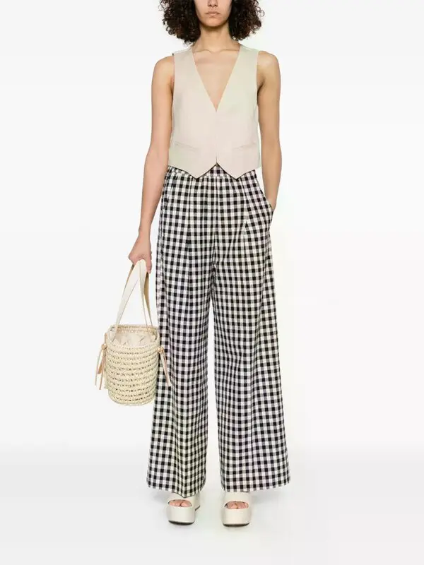 FORTE_FORTE Gingham Check Trousers