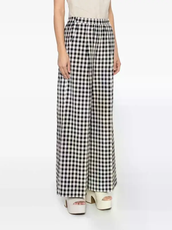 FORTE_FORTE Gingham Check Trousers