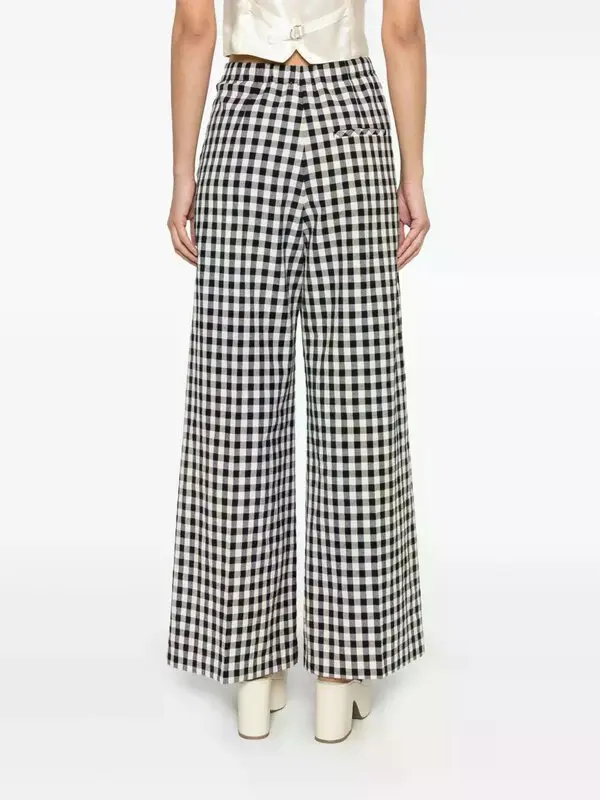 FORTE_FORTE Gingham Check Trousers
