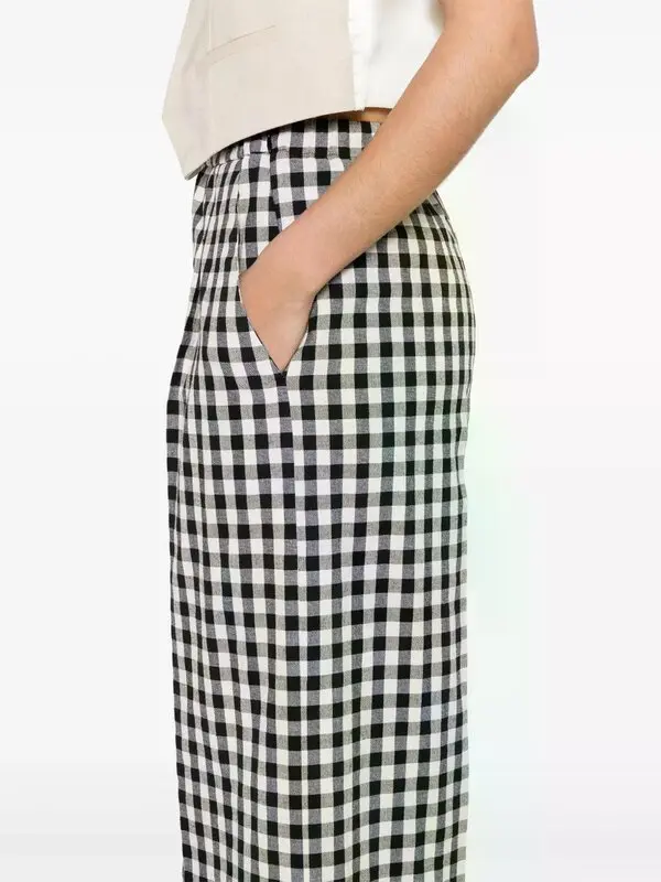 FORTE_FORTE Gingham Check Trousers