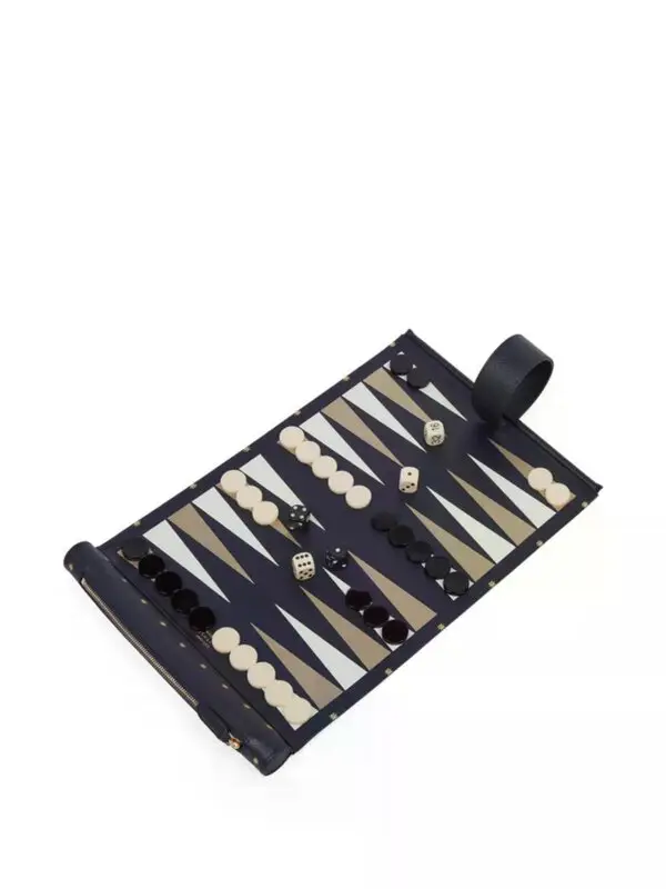 Smythson Panama Leather Backgammon Roll