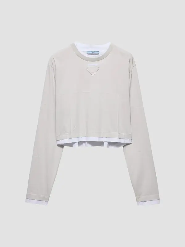 Prada Long-sleeved Jersey T-shirt