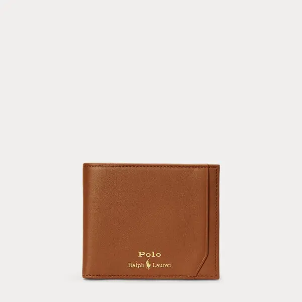 Ralph Lauren Smooth Leather Billfold Wallet - Saddle