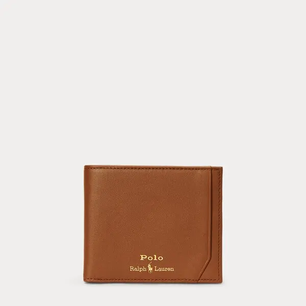 Ralph Lauren Smooth Leather Billfold Wallet - Saddle