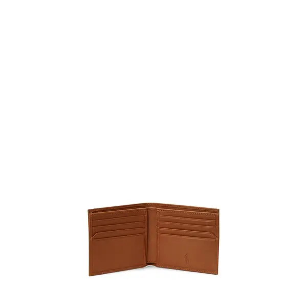 Ralph Lauren Smooth Leather Billfold Wallet - Saddle