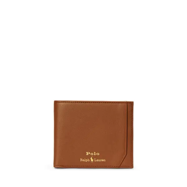 Ralph Lauren Smooth Leather Billfold Wallet - Saddle