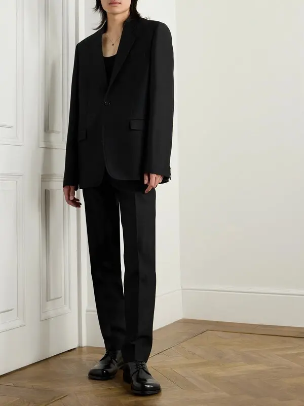 Loewe Grain De Poudre Wool And Silk-blend Blazer