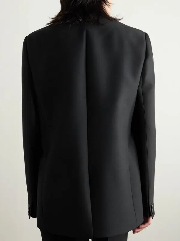 Loewe Grain De Poudre Wool And Silk-blend Blazer
