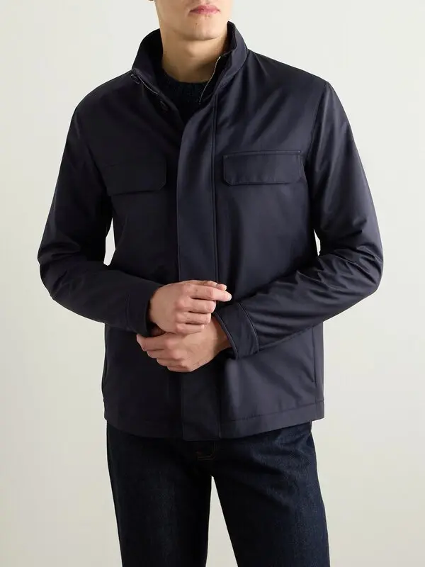 Zegna Twill Overshirt - Blue