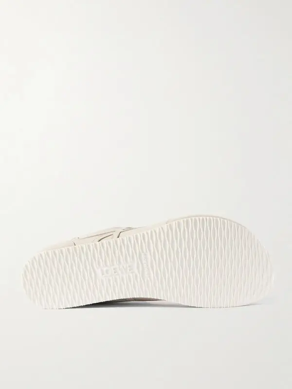 Loewe Ballet Runner 2.0 Suede-trimmed Leather Sneakers - White