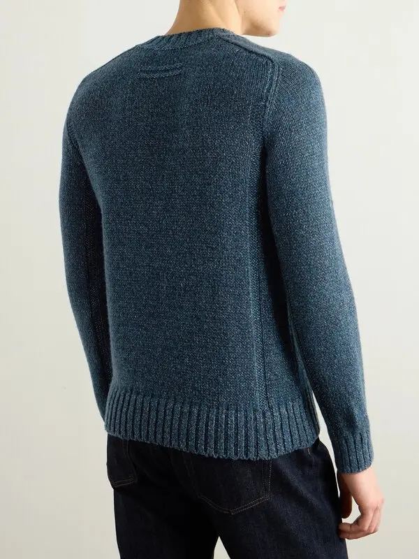 Zegna Cashmere, Linen, And Cotton-blend Sweater