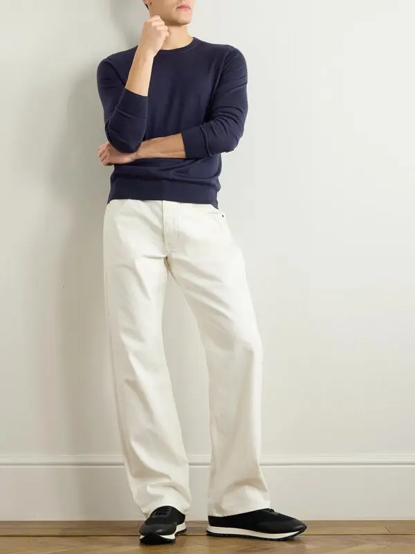 Zegna Cashmere And Silk-blend Sweater - Blue