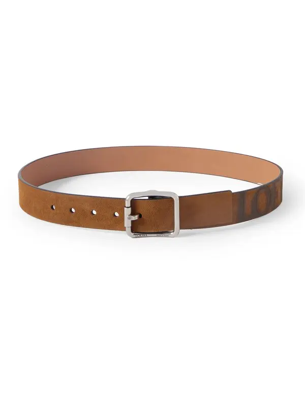 Loewe of Madrid Suede Belt Studded suede belt in brown - Loewe | Mytheresa main image 3
