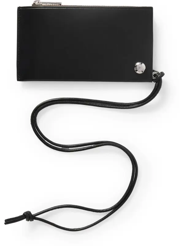 Loewe Pebble Slider Leather Cardholder - Black
