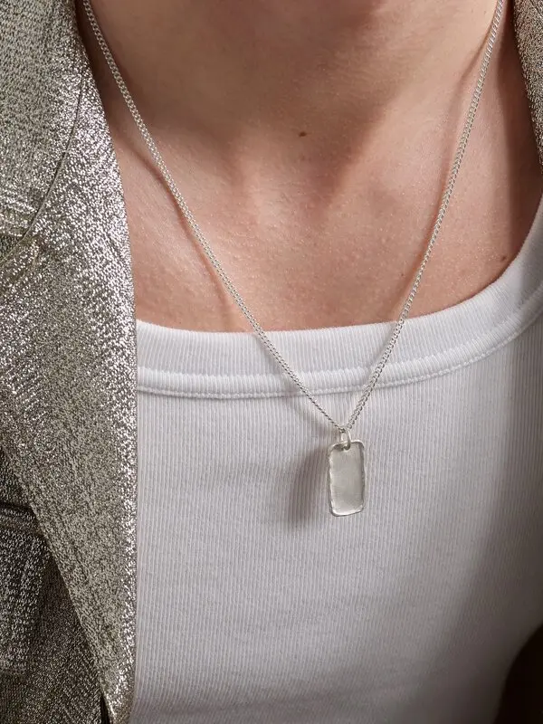 Jacquie Aiche Textured Sterling Pendant - Silver