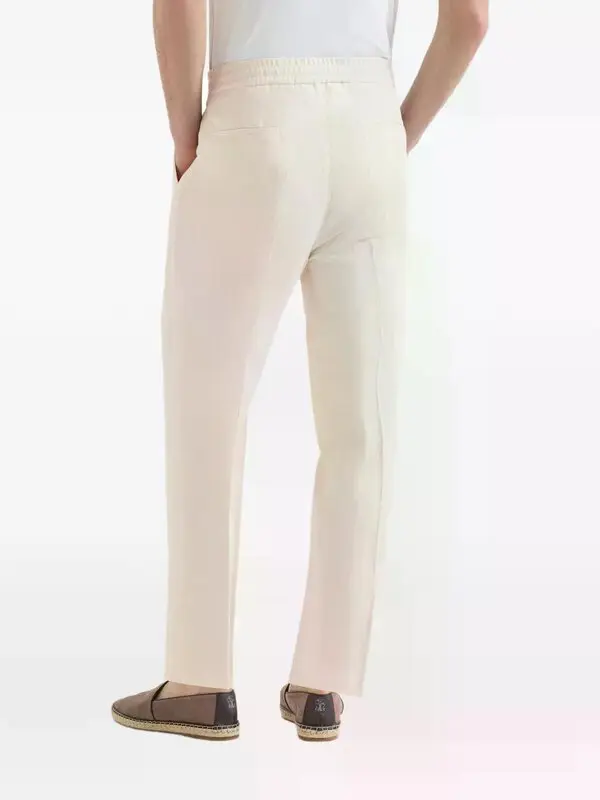 Brunello Cucinelli Drawstring-waist Trousers - White