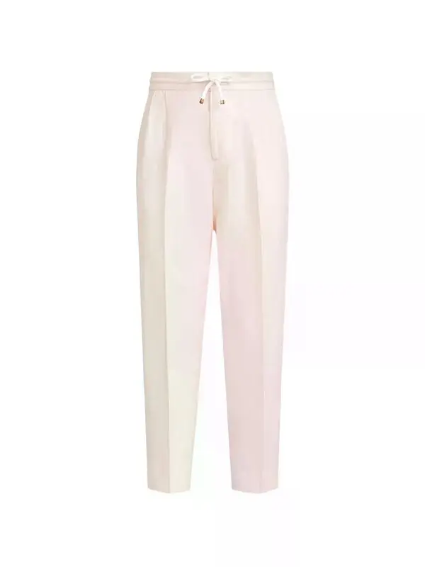 Brunello Cucinelli Drawstring-waist Trousers - White
