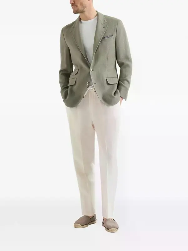 Brunello Cucinelli Drawstring-waist Trousers - White