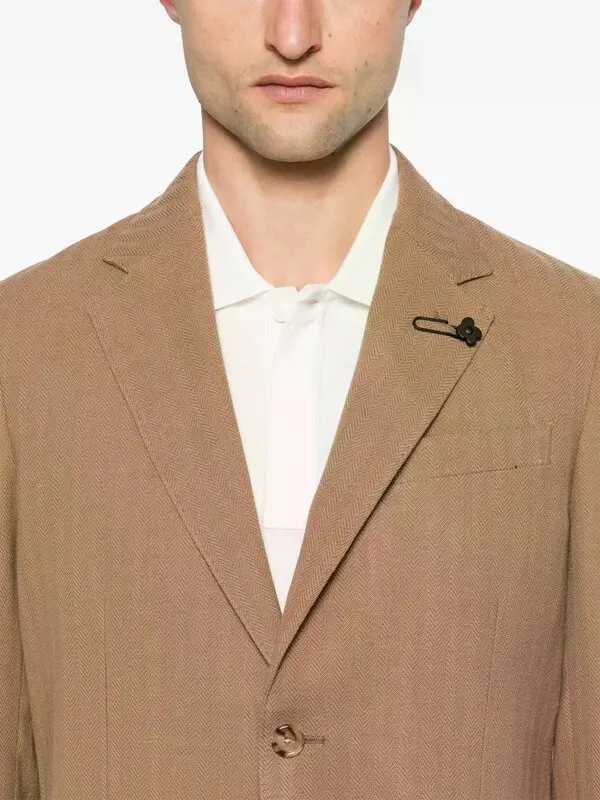 LARDINI Herringbone Blazer