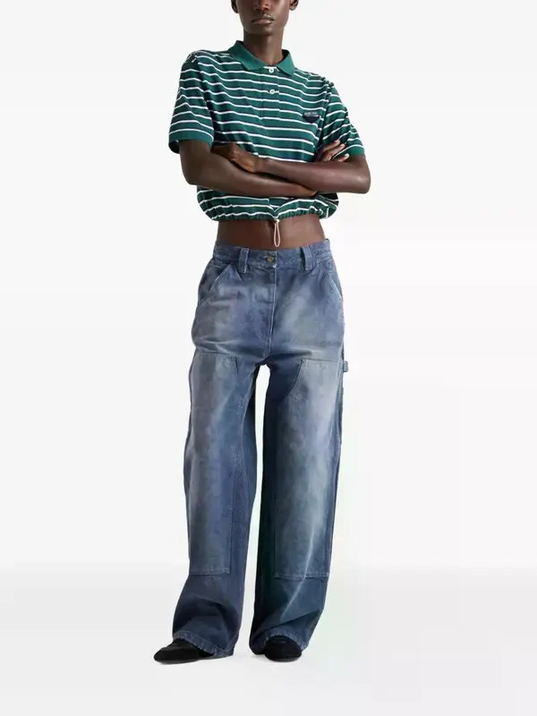 Prada Triangle-logo Cargo Trousers - Blue