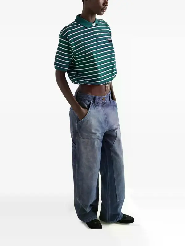 Prada Triangle-logo Cargo Trousers - Blue