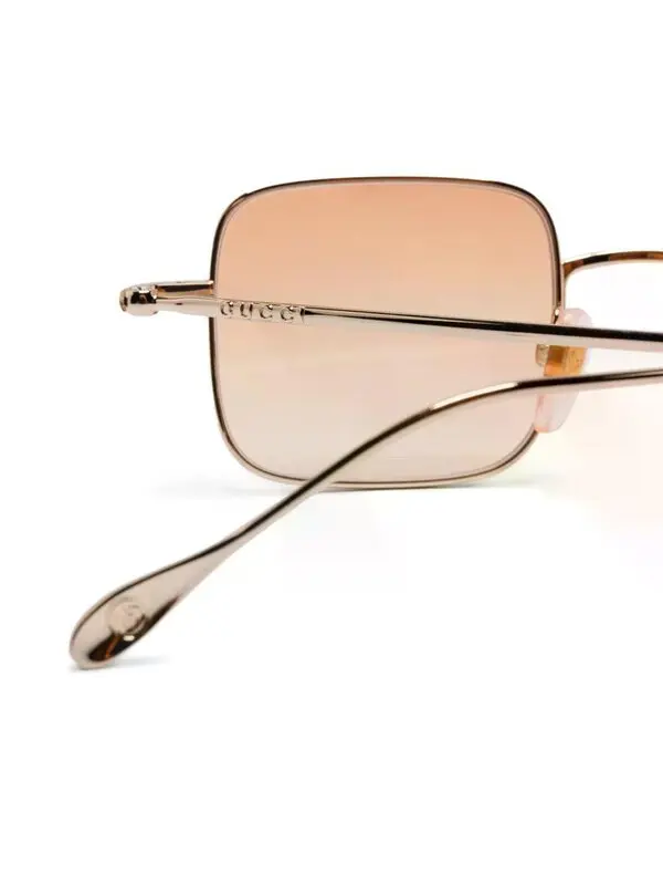 Gucci Square Frame Sunglasses - Gold