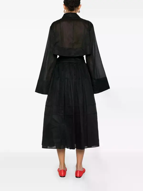 JIL SANDER Cotton Midi Slip Dress - Black