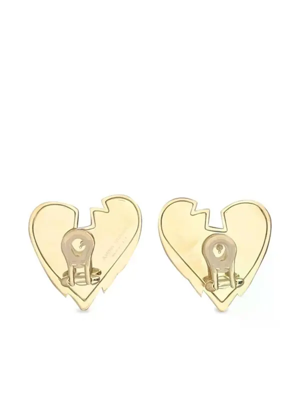 Amina Muaddi Heartbreaker Stud Earrings - Gold