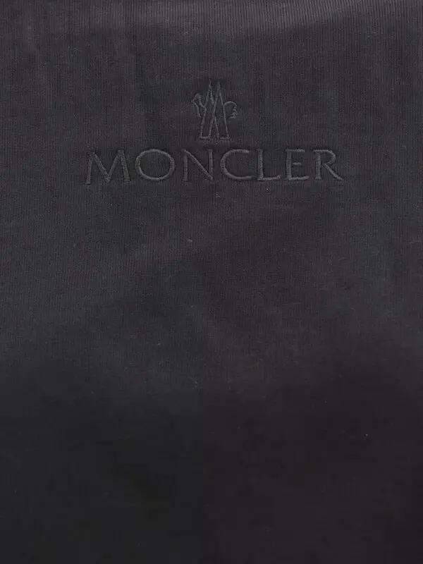 Moncler Pleated Cotton Sweatshirt - Black