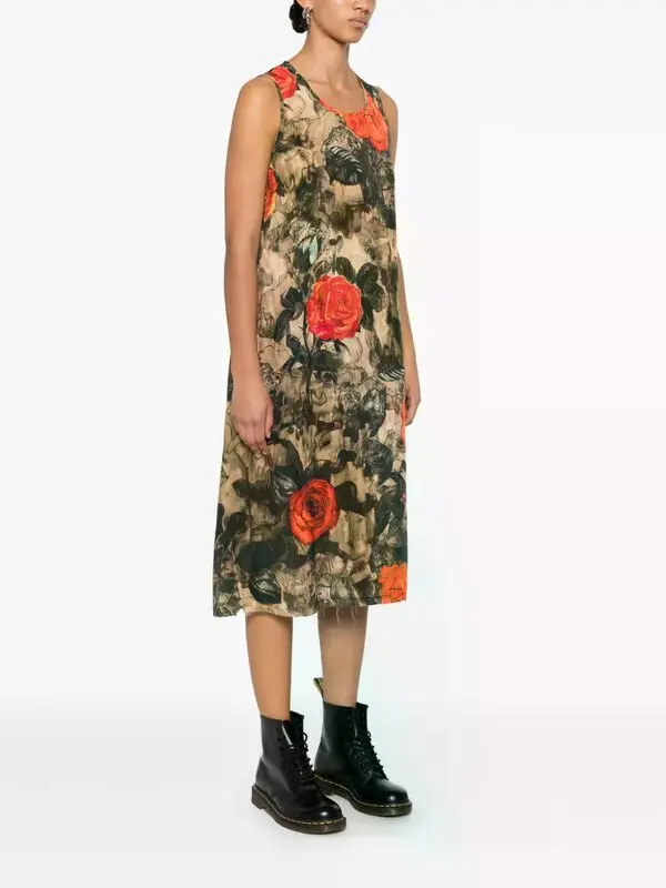 R13 Floral-print Midi Dress