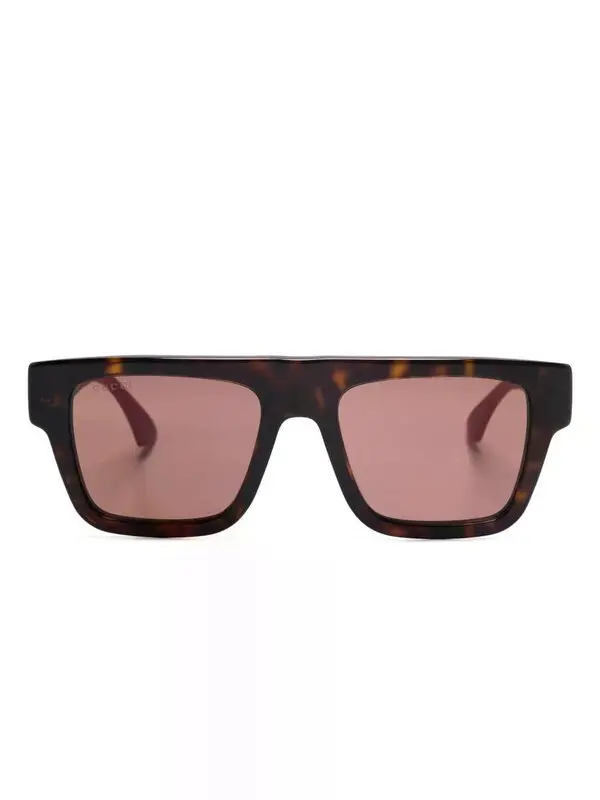 Gucci Square-frame Sunglasses - Brown